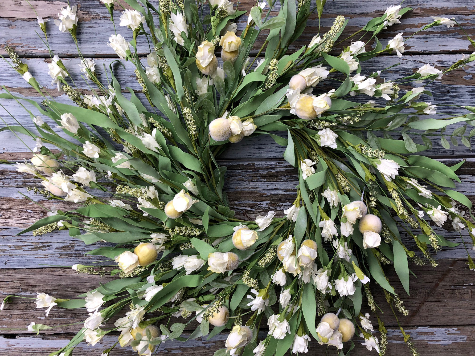 One Allium Way® Wild Flower 24" Twig Wreath & Reviews | Wayfair