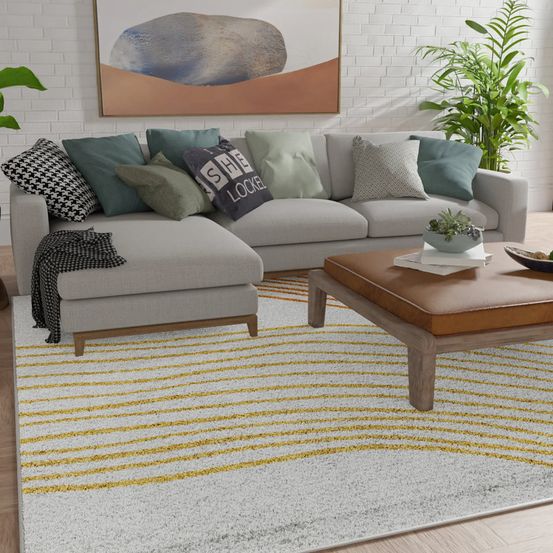 Latitude Run® Azalea Contemporary Sun Rays Area Rug | Wayfair