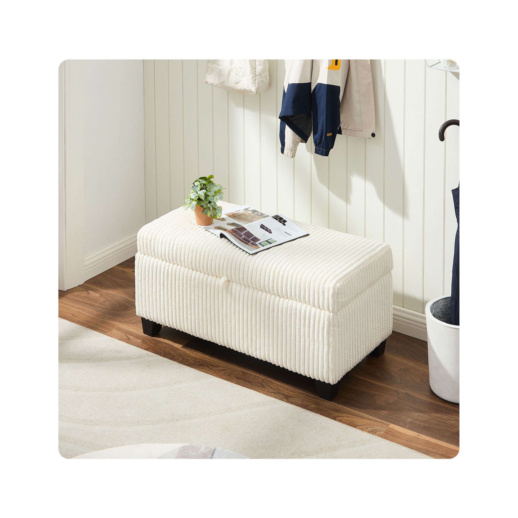 Hokku Designs Nobert Upholstered Ottoman | Wayfair