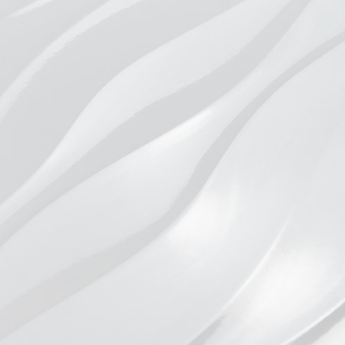 Qube Tiles Silom White Wave 12" x 24" Glossy 3D Textured Wall Tile ...