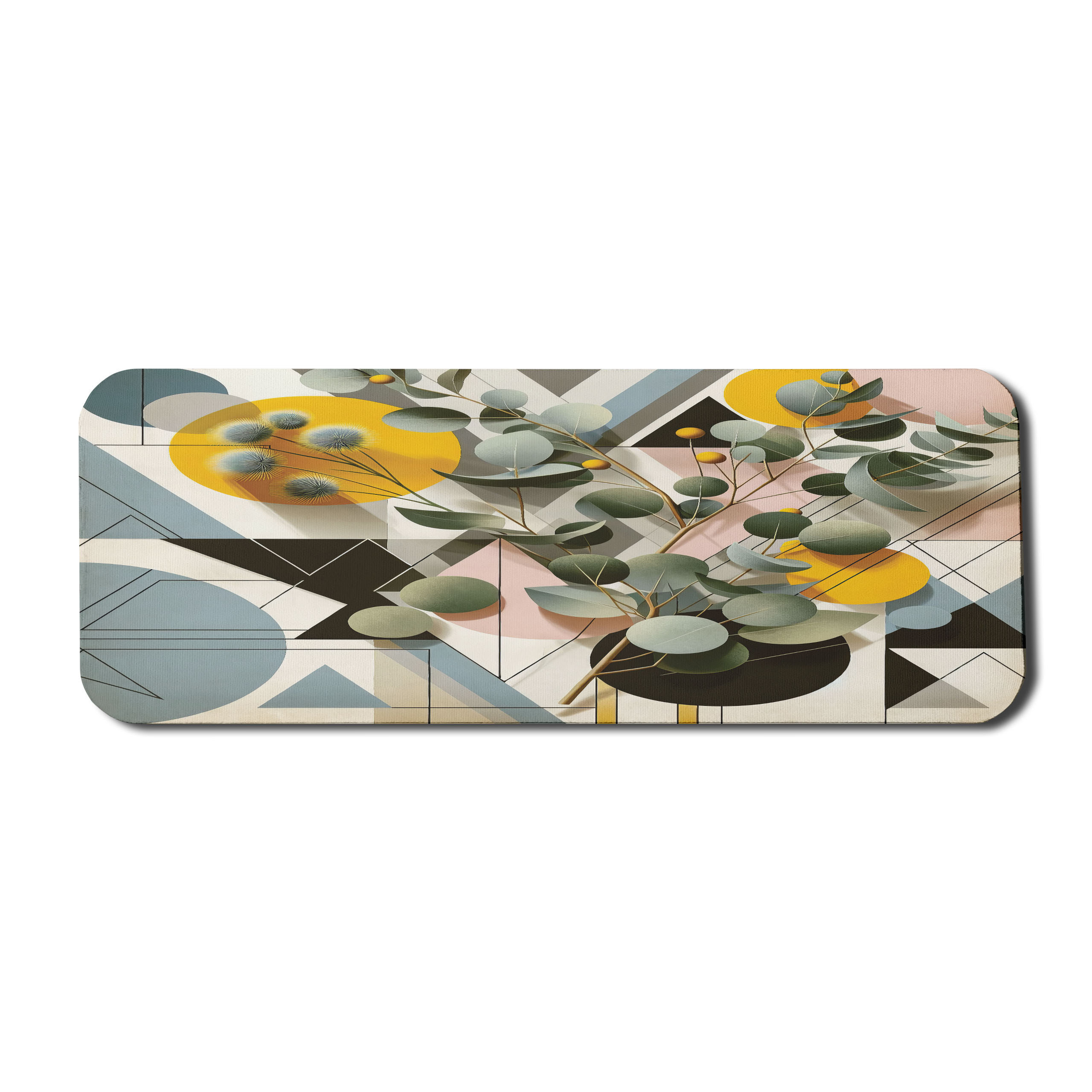 Winston Porter Eucalyptus Leaves Gaming Mouse Pad Retro Branches 31" x ...