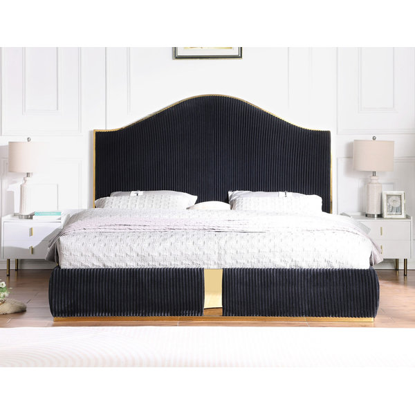 House of Hampton® Kaeson Upholstered Stainless Steel Decoration Storage ...