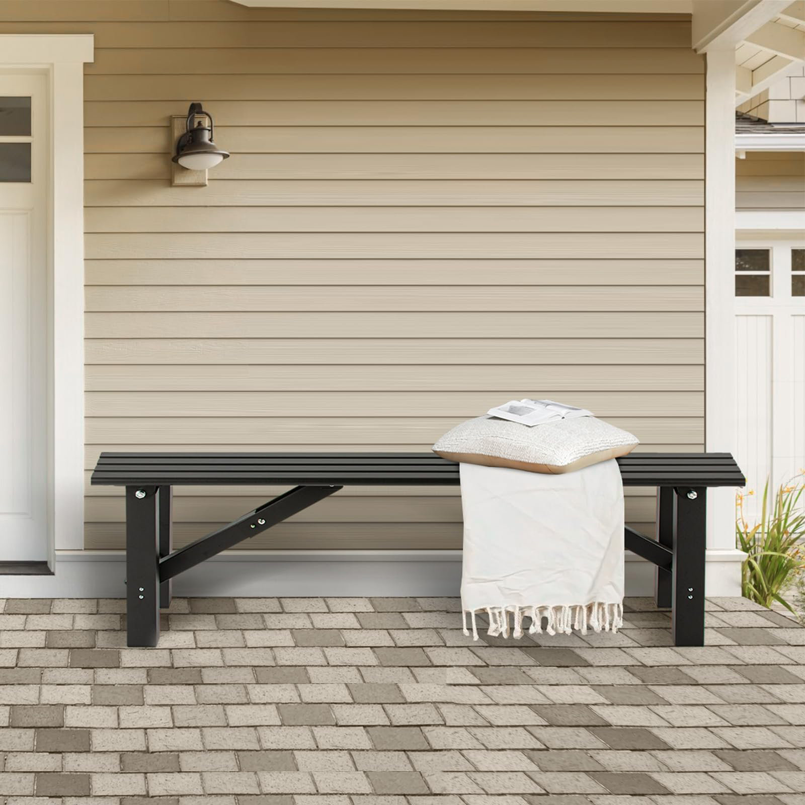 Ebern Designs Entela Metal Outdoor Bench | Wayfair