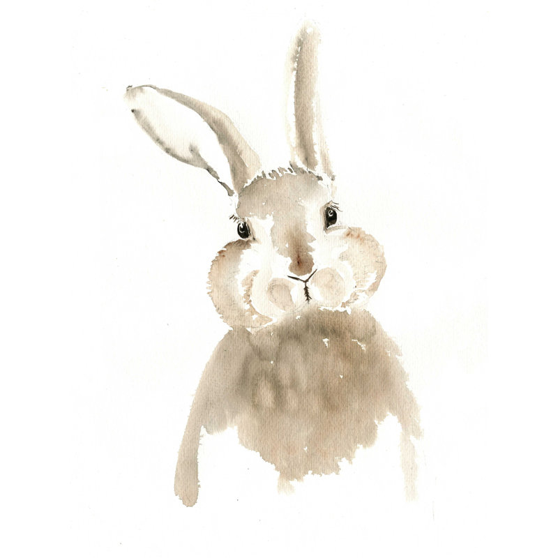 how to draw rabbit in watercolor