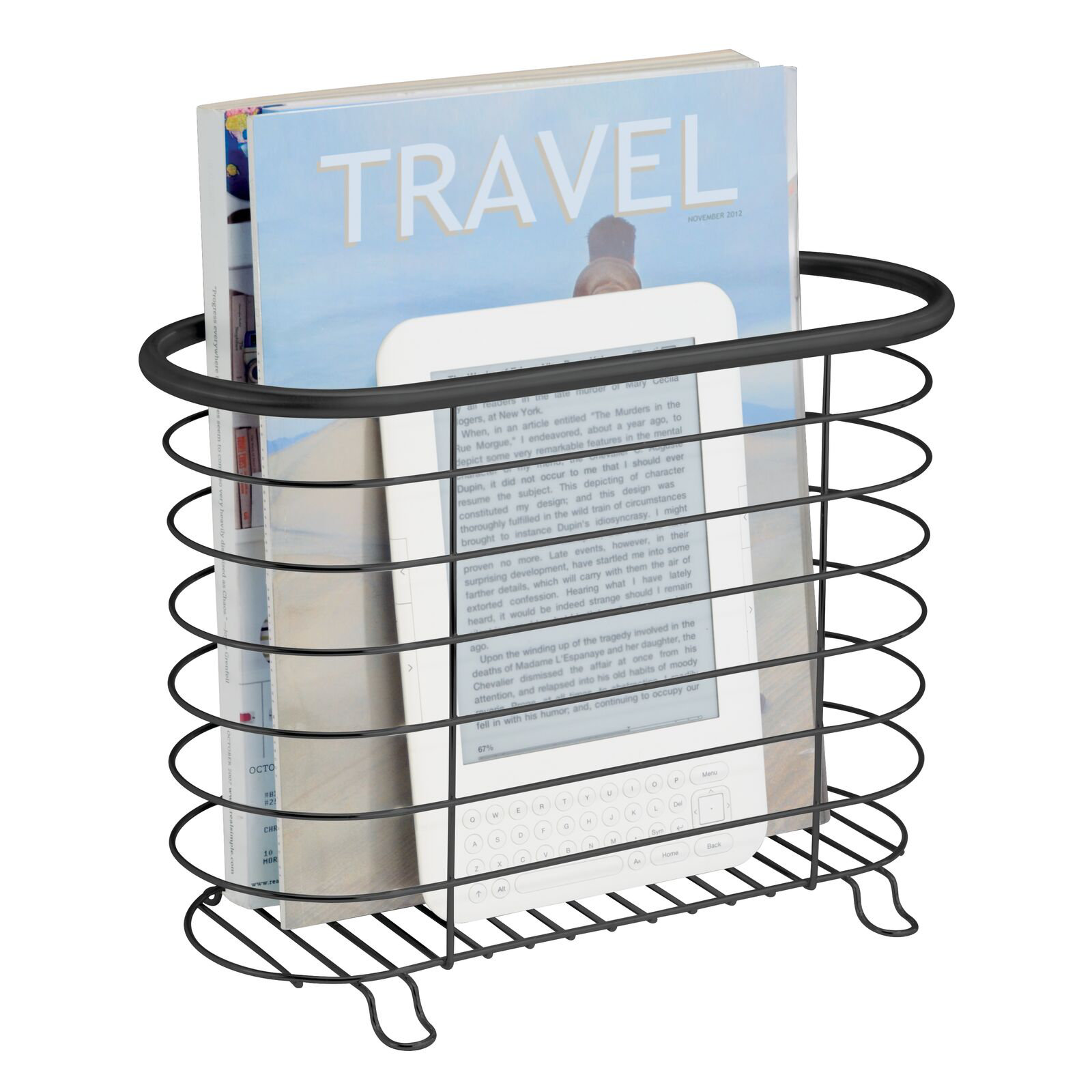 mDesign Steel Magazine Holder Storage Organizer Bin & Reviews | Wayfair
