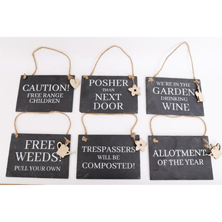 Happy Larry 6 Piece Slate Signs Wall Décor Set | Wayfair.co.uk