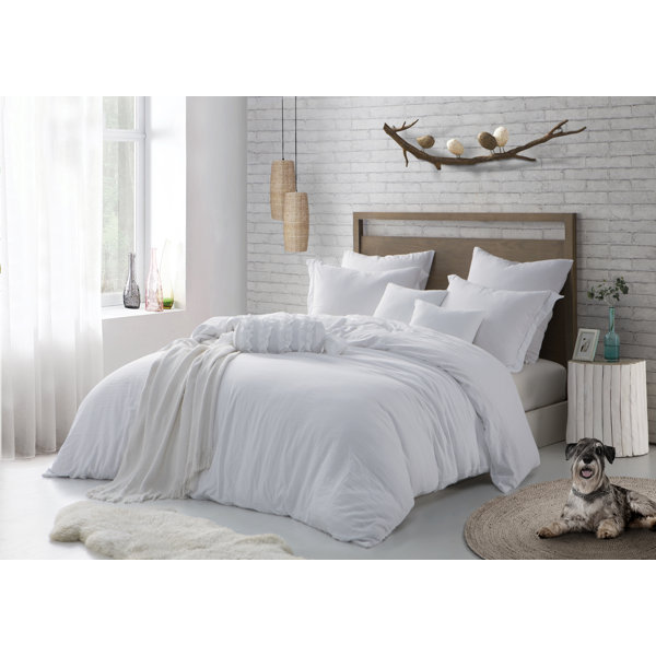 Swift Home Super Soft Crinkle Washed Microfiber Duvet Cover Set ...