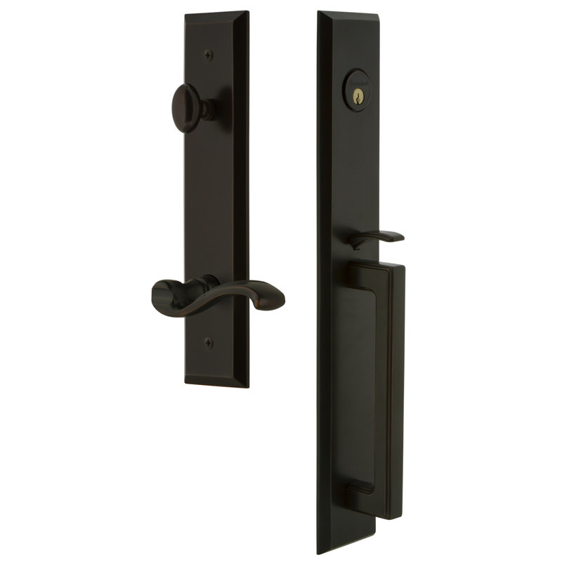 Grandeur Fifth Avenue One-Piece Handleset with Single Cylinder Deadbolt ...