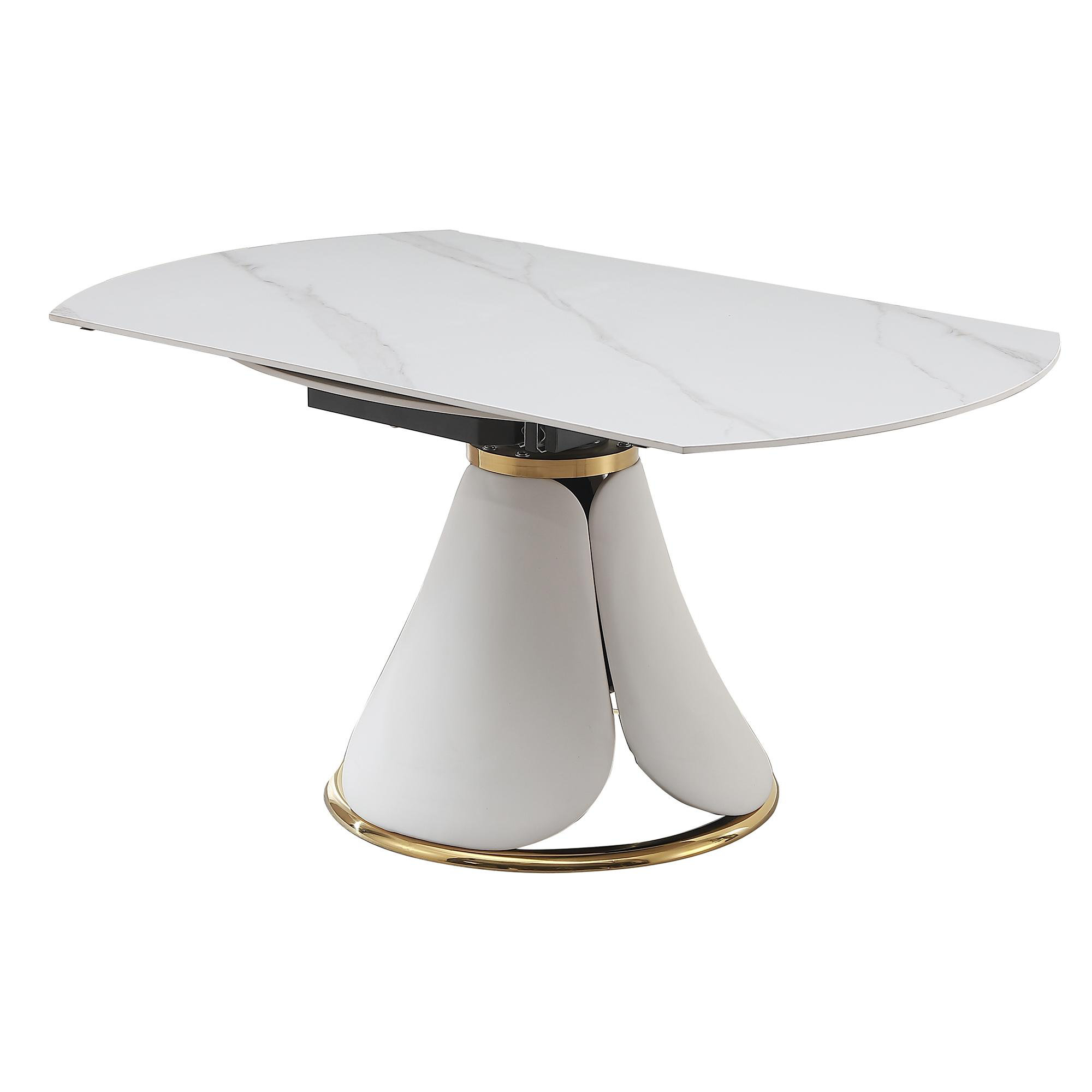 Orren Ellis Fashion modern sinntered stone dining table with simple and ...