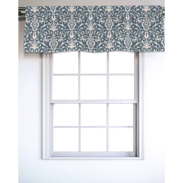 East Urban Home Damask 54" Window Valance | Wayfair