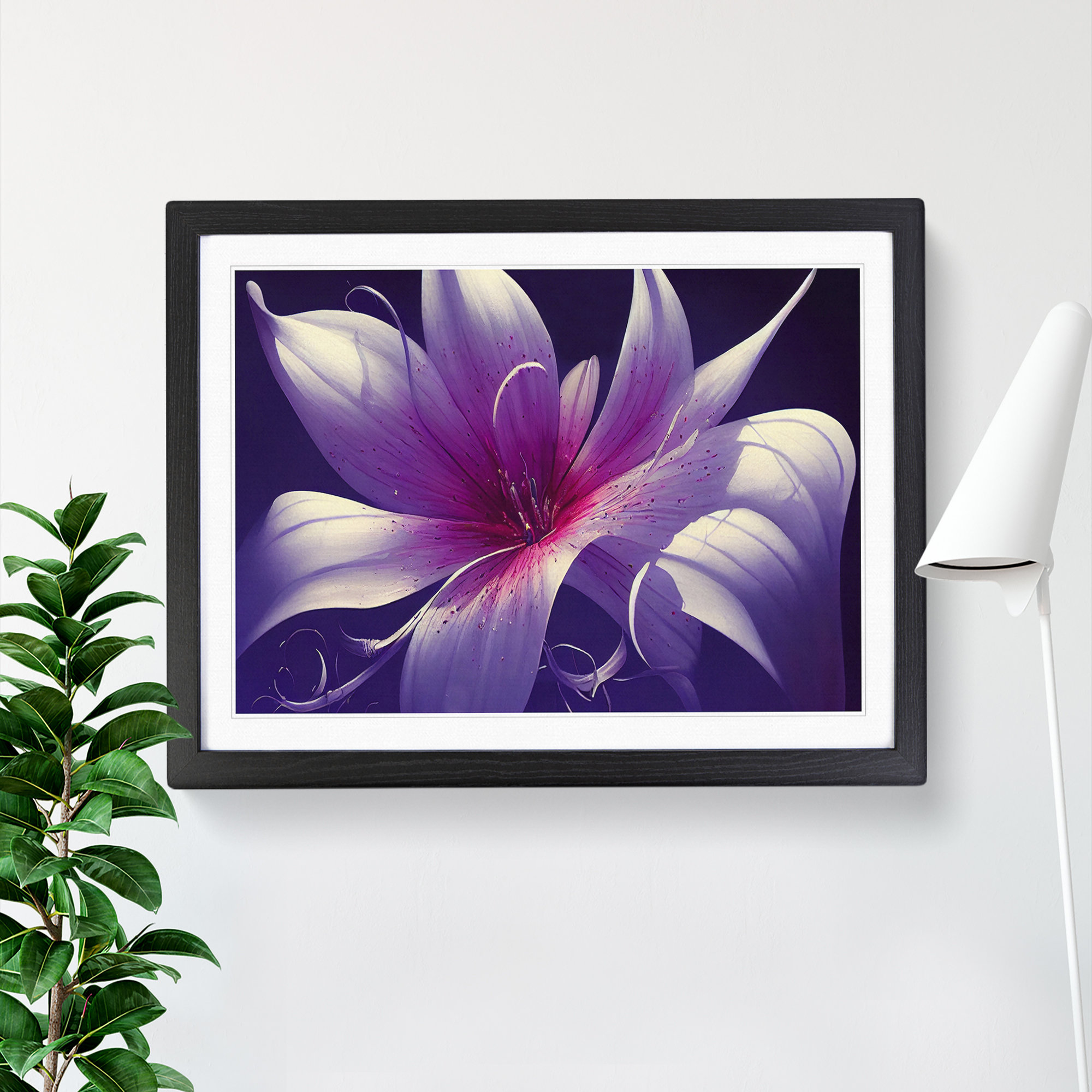 17 Stories Eccentric Lily Flower Abstract - Picture Frame Graphic Art ...