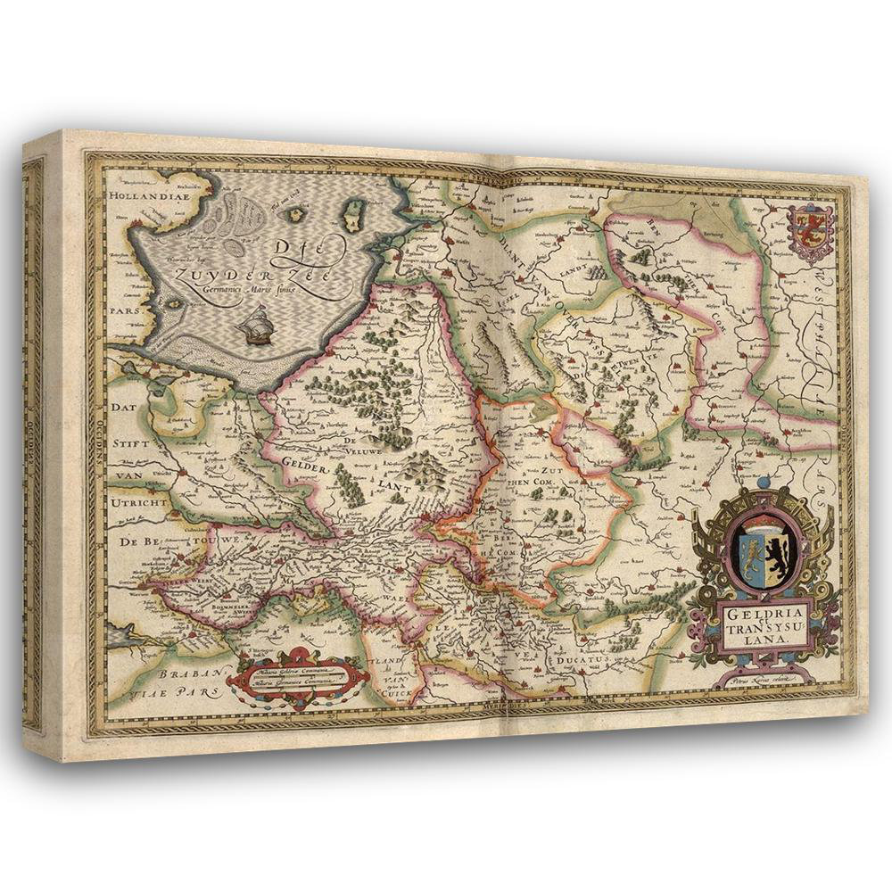 Red Barrel Studio® Vintage Maps Gallery Wrapped Canvas Art Titled: Map ...