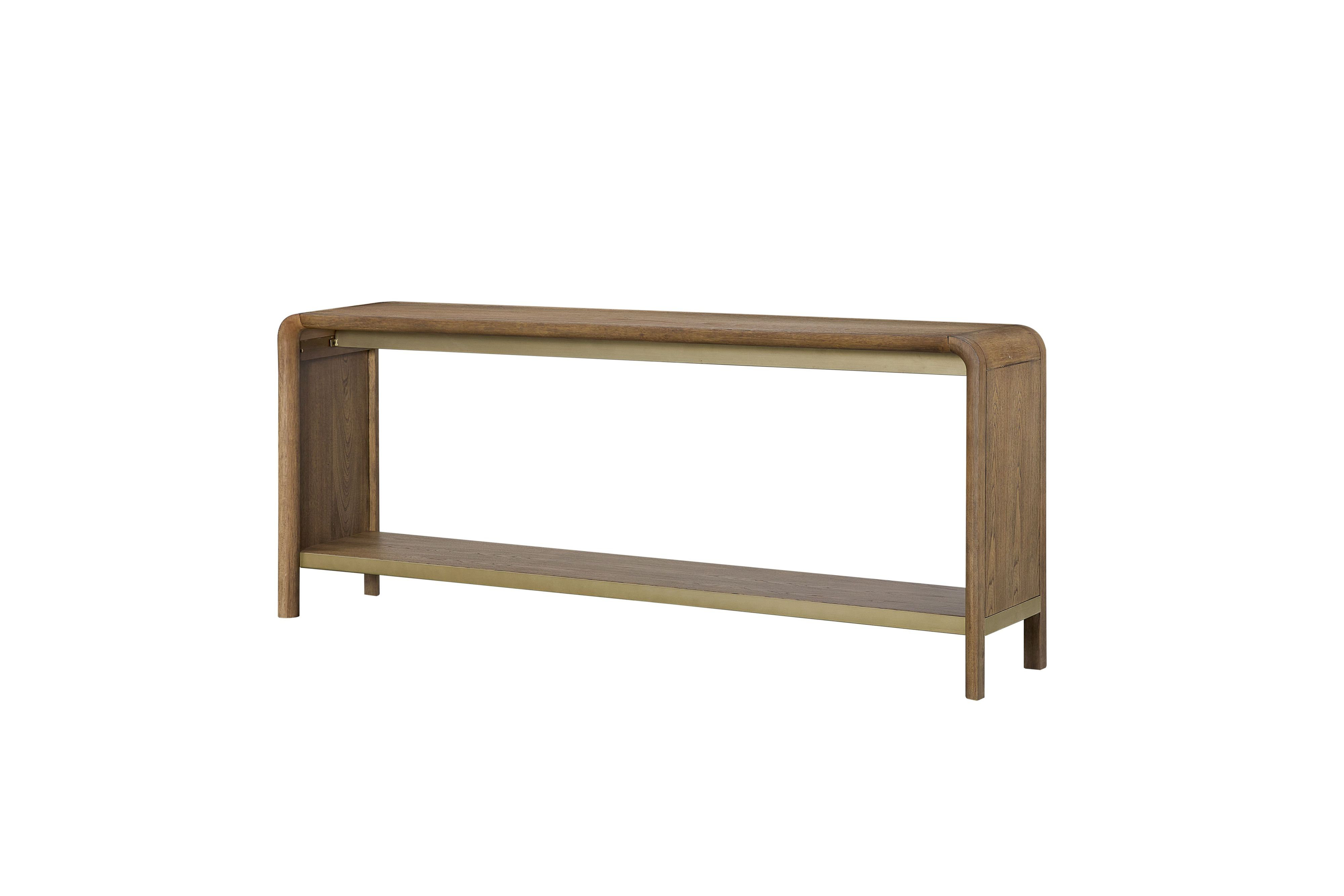 Joss & Main Amy Waterfall 72" Wide Console Table, Latte - Wayfair Canada