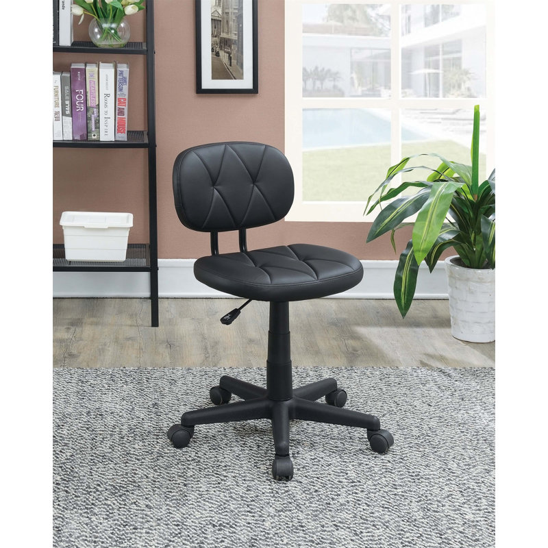 ChocoPlanet Low-Back Adjustable Office Chair With PU Leather Swivel ...