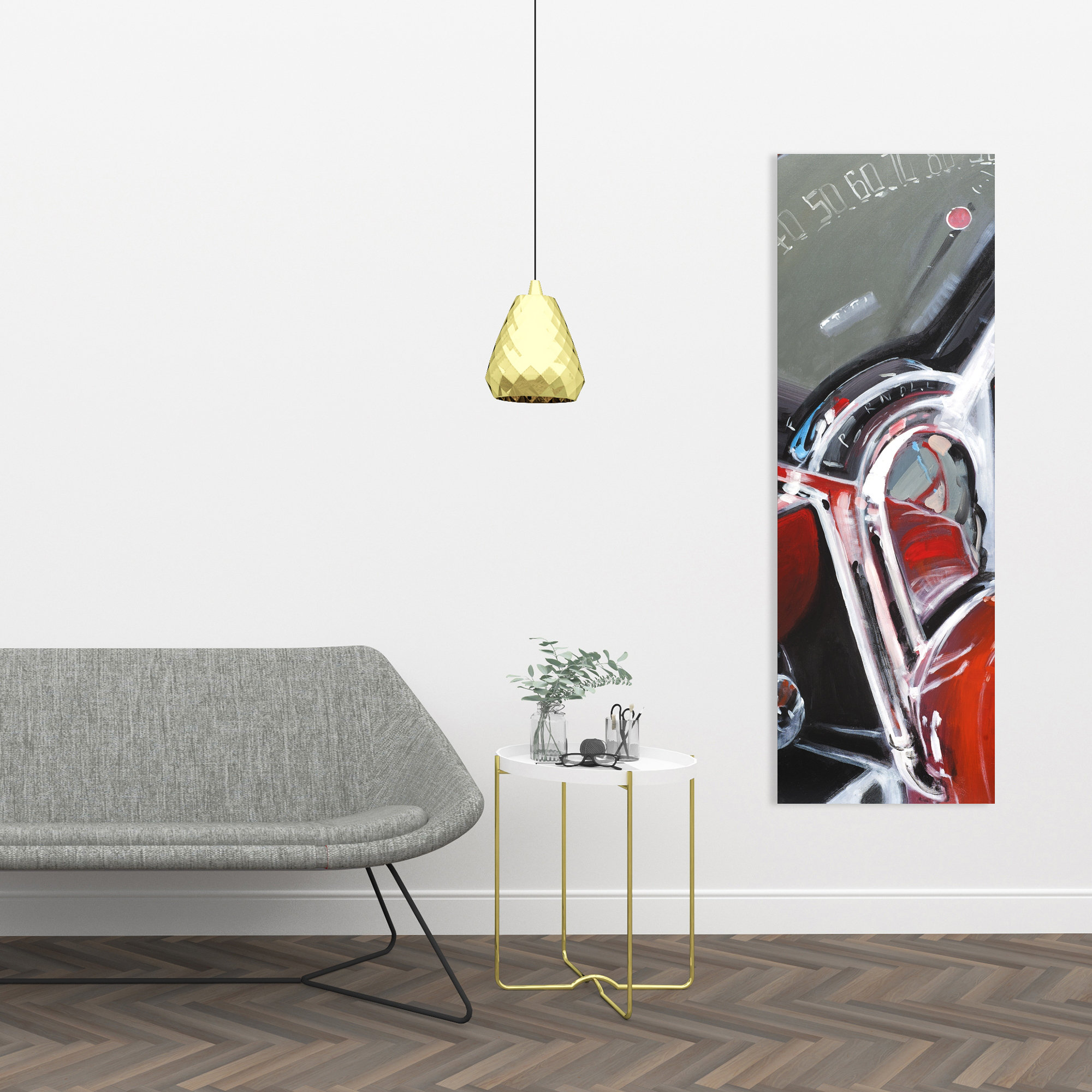 Lark Manor™ Vintage Red Car Dashboard Canvas | Man Cave Home Decor ...