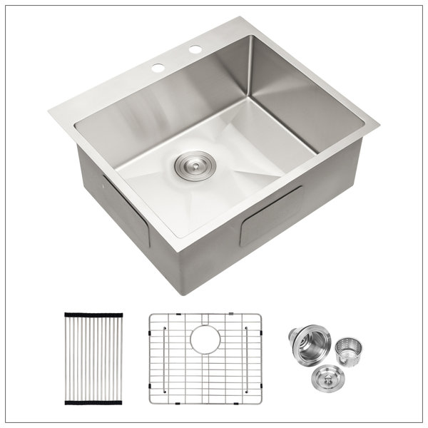 REDmintss Stainless Steel Drop In Kitchen Sink - 25 Inch Drop-In ...