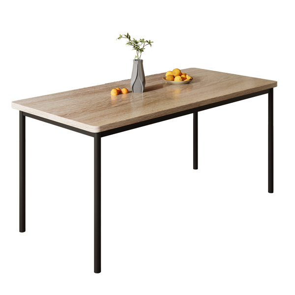 Bvldfamly Rectangular Dining Table with Round Legs Wayday & Reviews ...