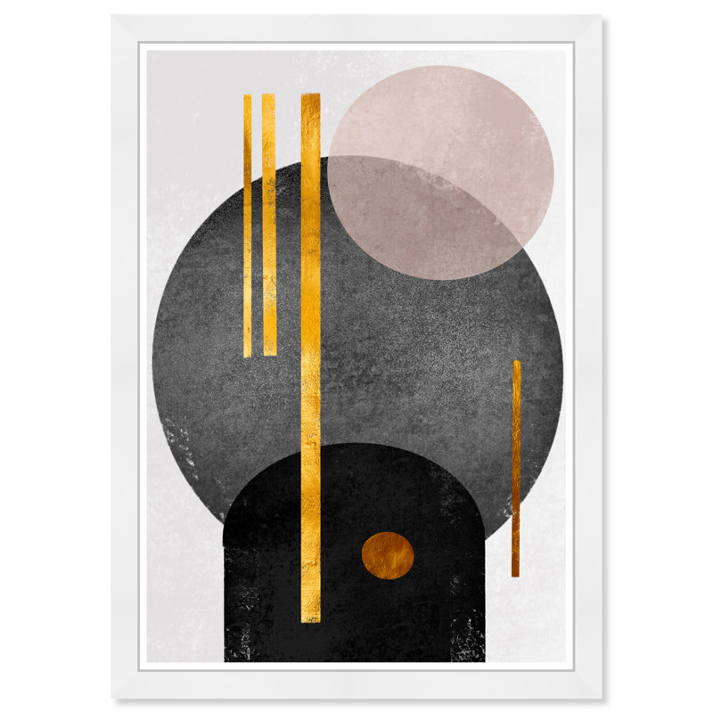 Mercer41 Abstract Modern Day Shapes Mid-Century Modern Black Paper Wall ...