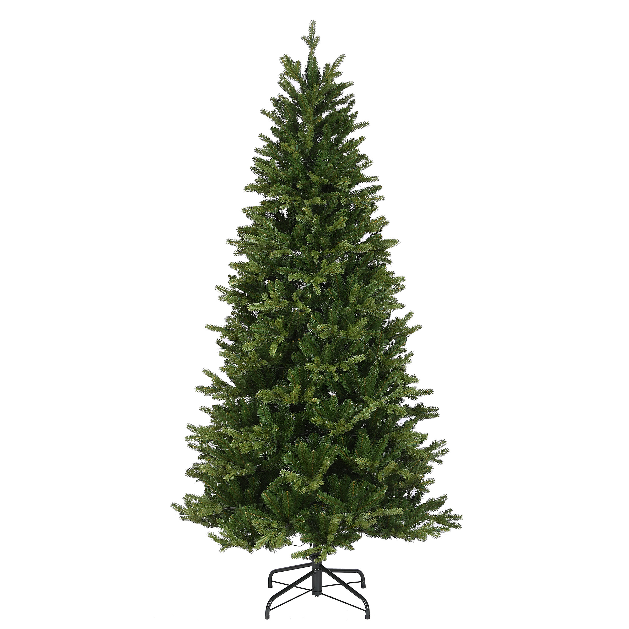 The Holiday Aisle® 7.5 ft. Townsend Spruce Slim Tree with Clear Lights ...