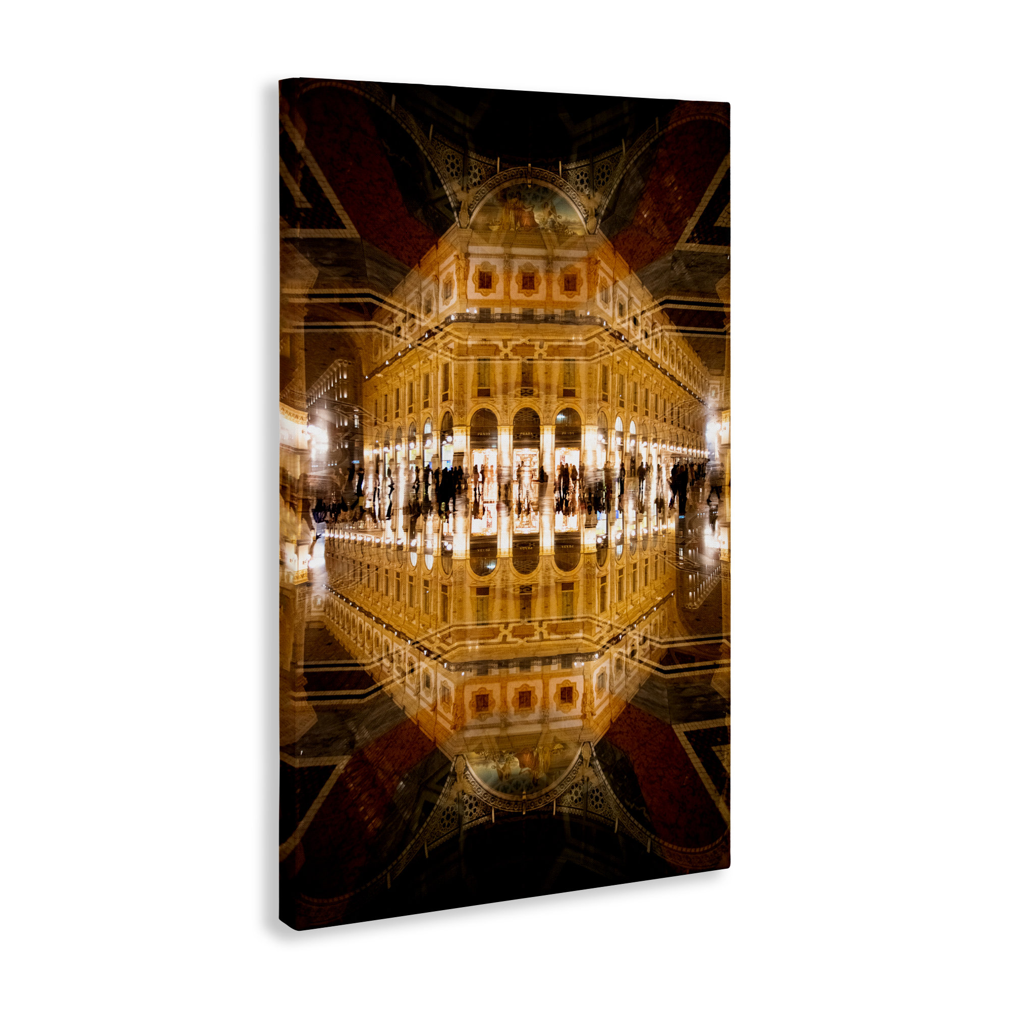 Dakota Fields Illuminated Lobby Mirage Canvas, design by Robin ...
