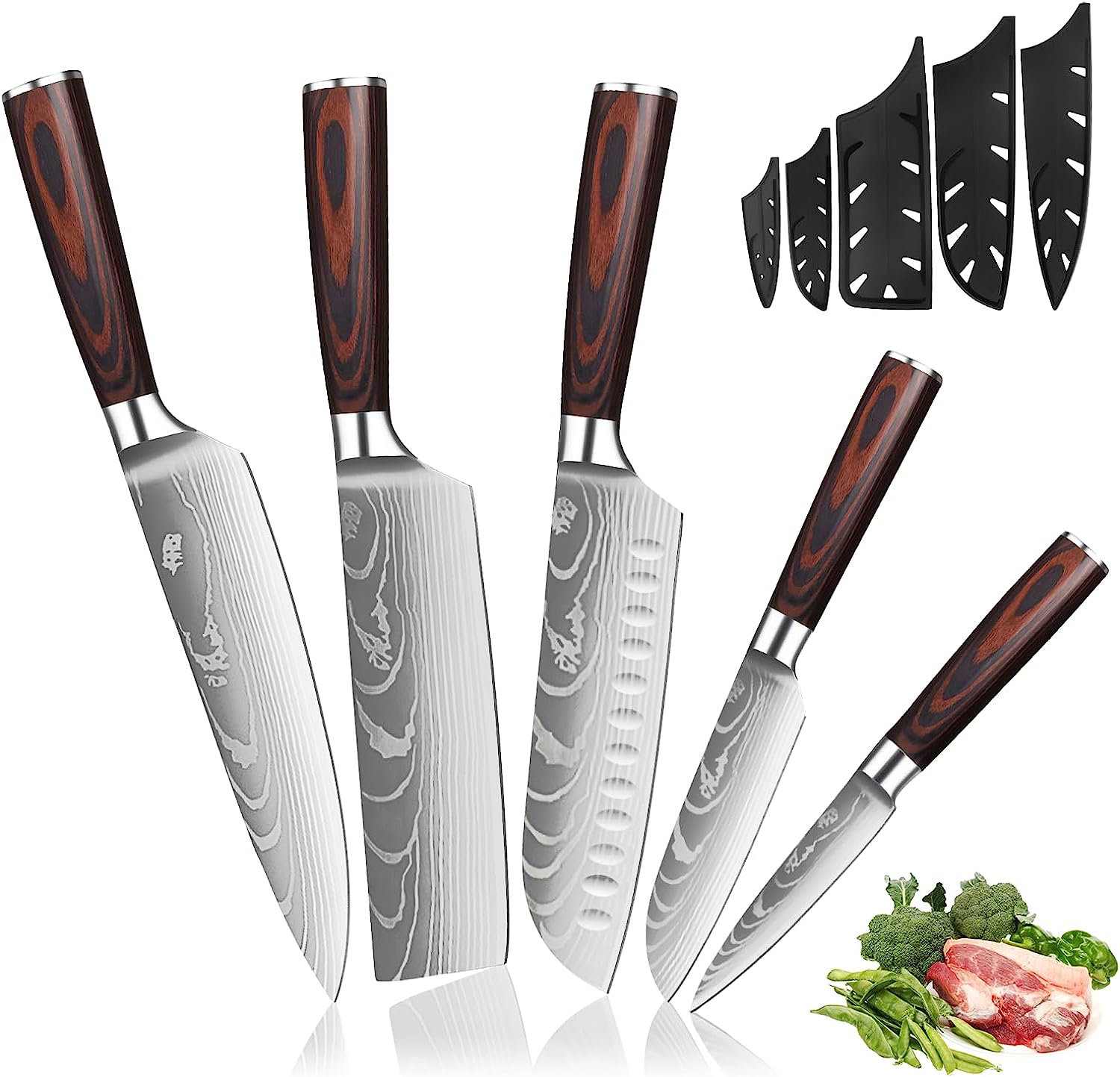 Wuyi 5 Piece Carbon Steel Assorted Knife Set | Wayfair