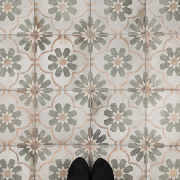 Merola Tile D'Anticatto Decor Florence 9" x 9" Porcelain Patterned Wall ...