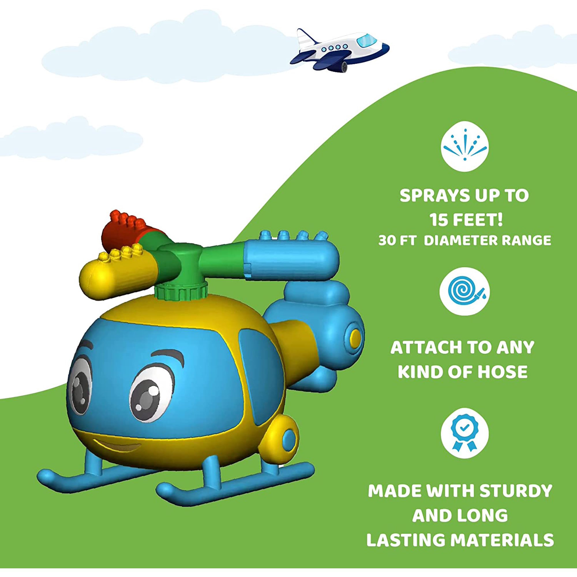 Stargo Helicopter Water Sprinkler For Kids, Spinning Sprinkler For Yard ...