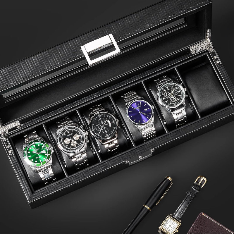 Ebern Designs Leather Watch Box with Locking | Wayfair