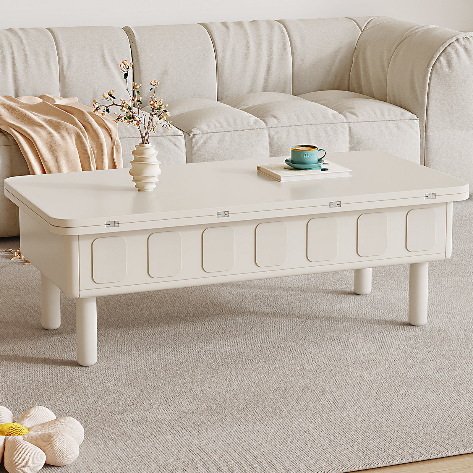 Ivy Bronx Multifunctional Lift Top Coffee Table,Extendable Coffee Table ...
