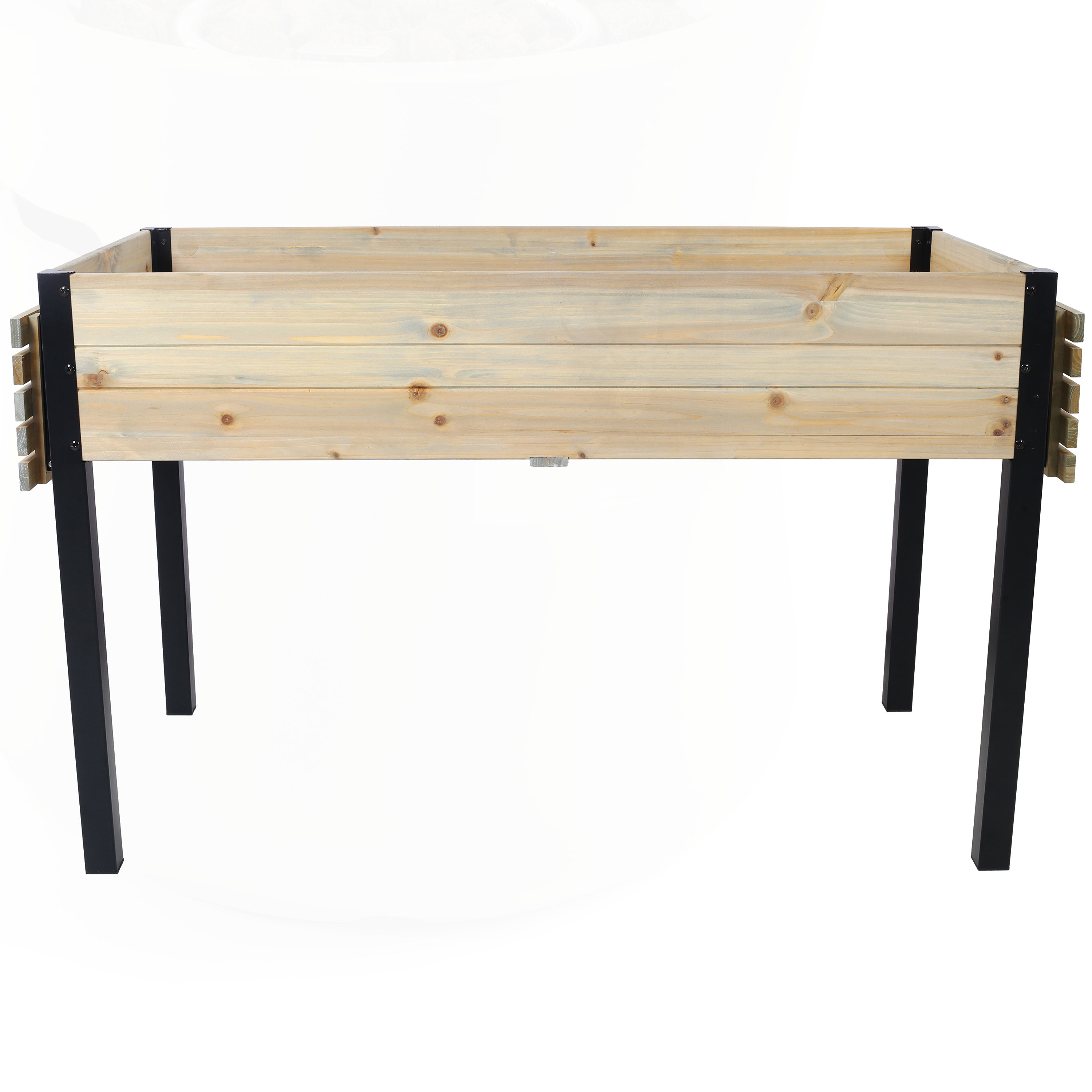 Gracie Oaks Versatile Metal-Legged Wooden Bowe Box for All Outdoor ...