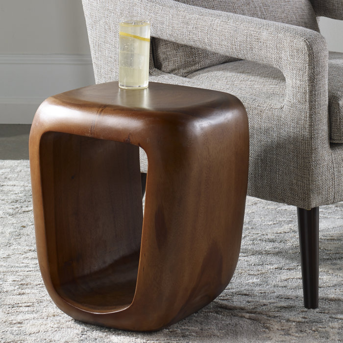 AllModern Alpine Solid Wood Accent Stool & Reviews - Wayfair Canada