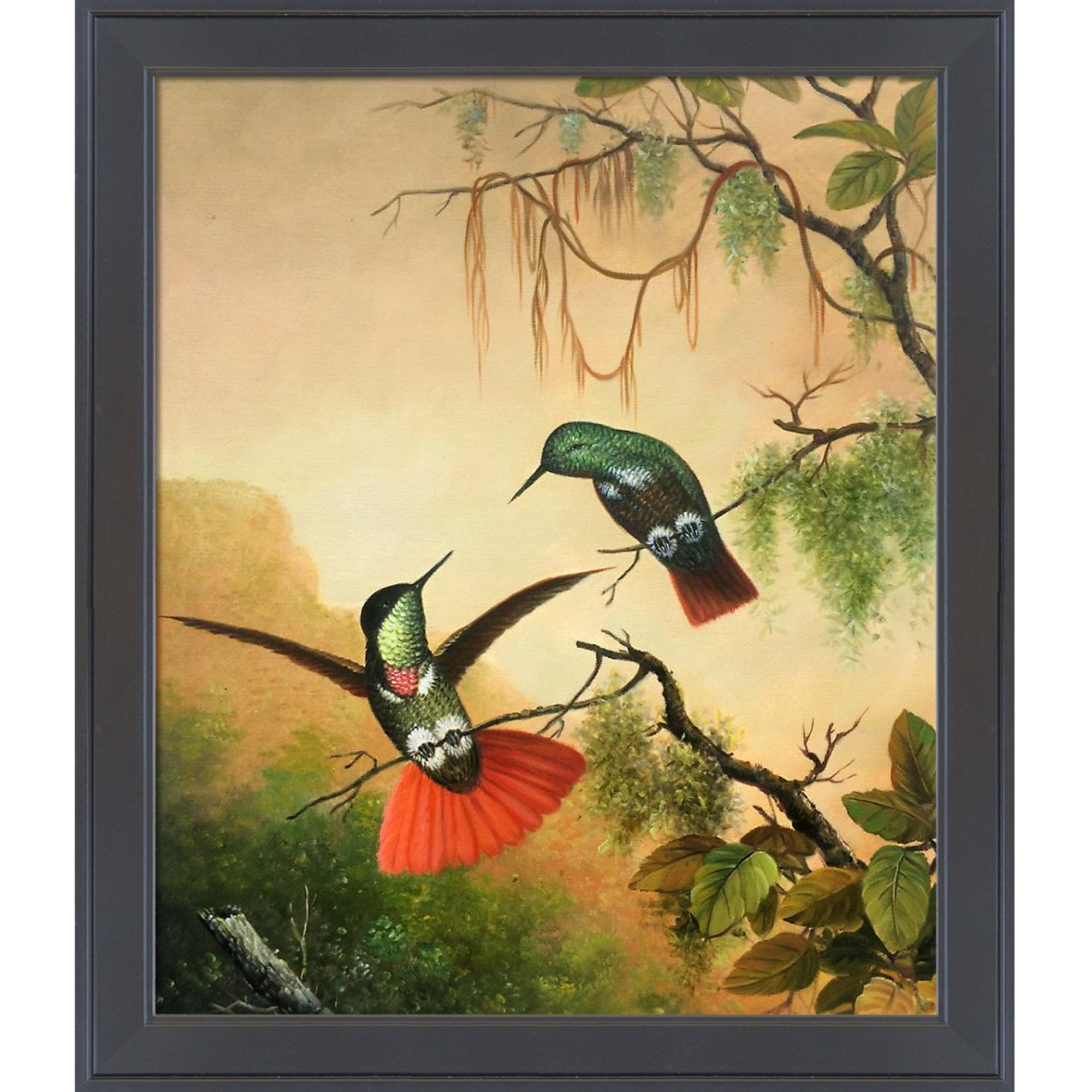 Wildon Home® Two Hooded Visorbearer Hummingbirds by Martin Johnson ...