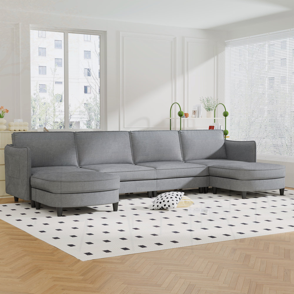 Ebern Designs U-Shaped Sofas with Movable Ottoman | Wayfair