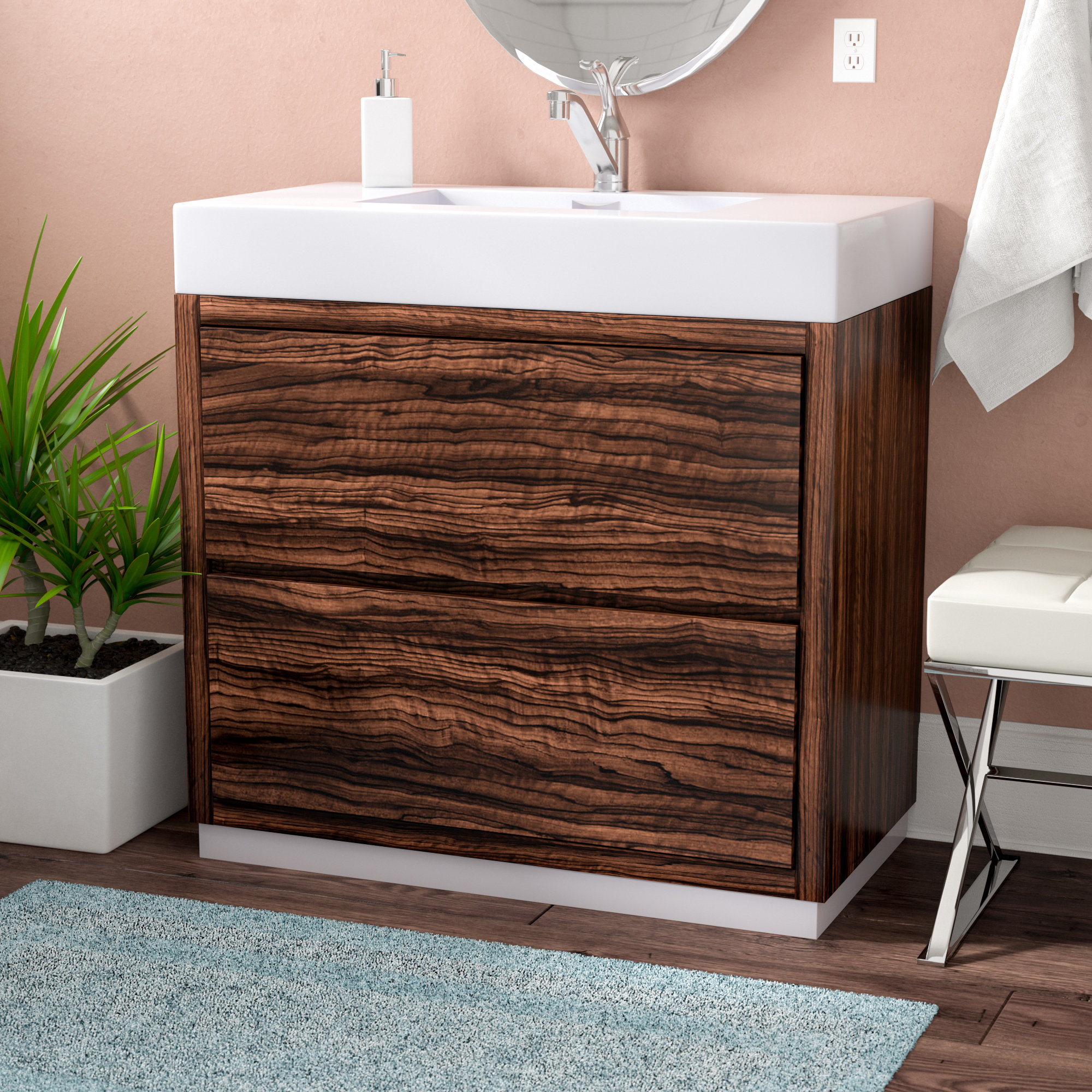 Ebern Designs Royka 35.5" W Single Bathroom Vanity Set & Reviews ...