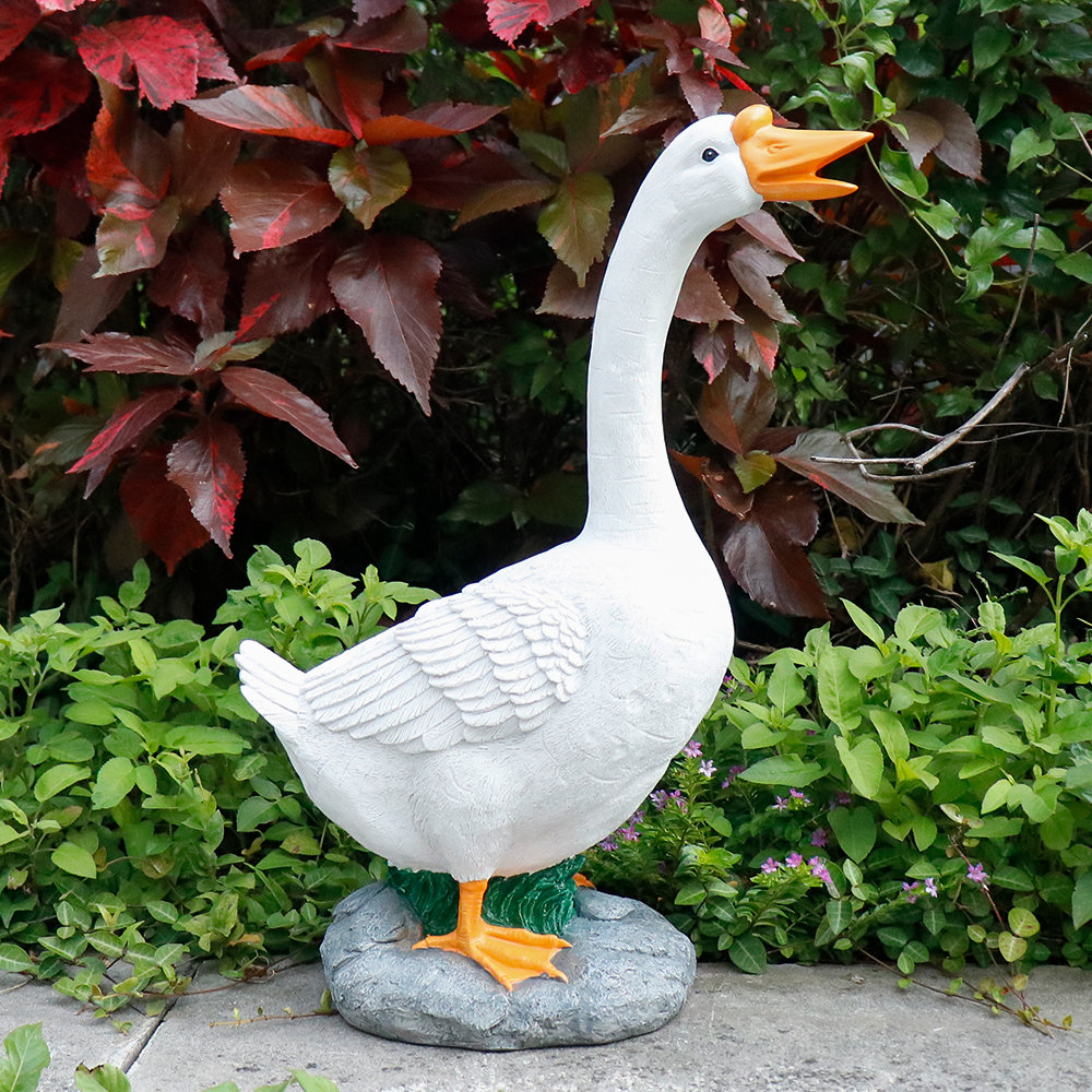 jinhuoba 18.89-inch Large White Goose Resin Decorative Piece, The First ...