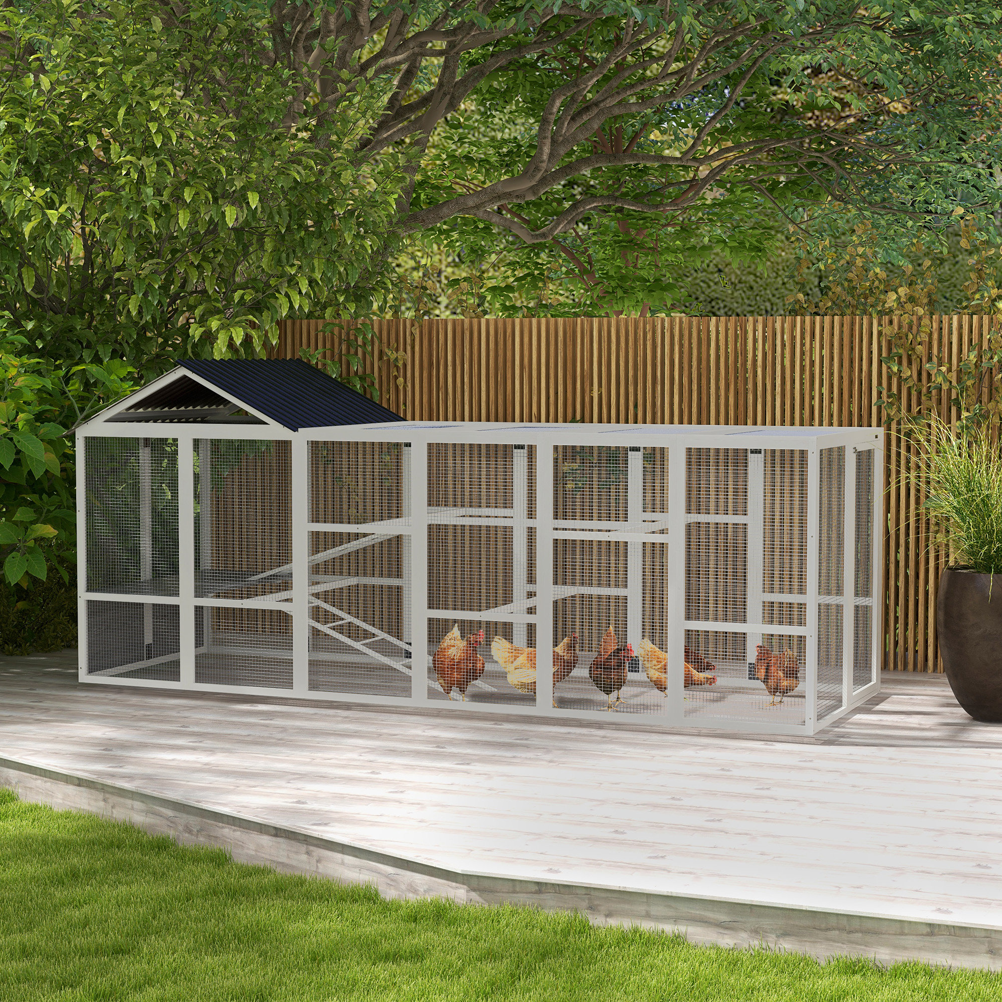 Tucker Murphy Pet™ Dearl 47.25 Square Feet Chicken Run with Wire Mesh ...