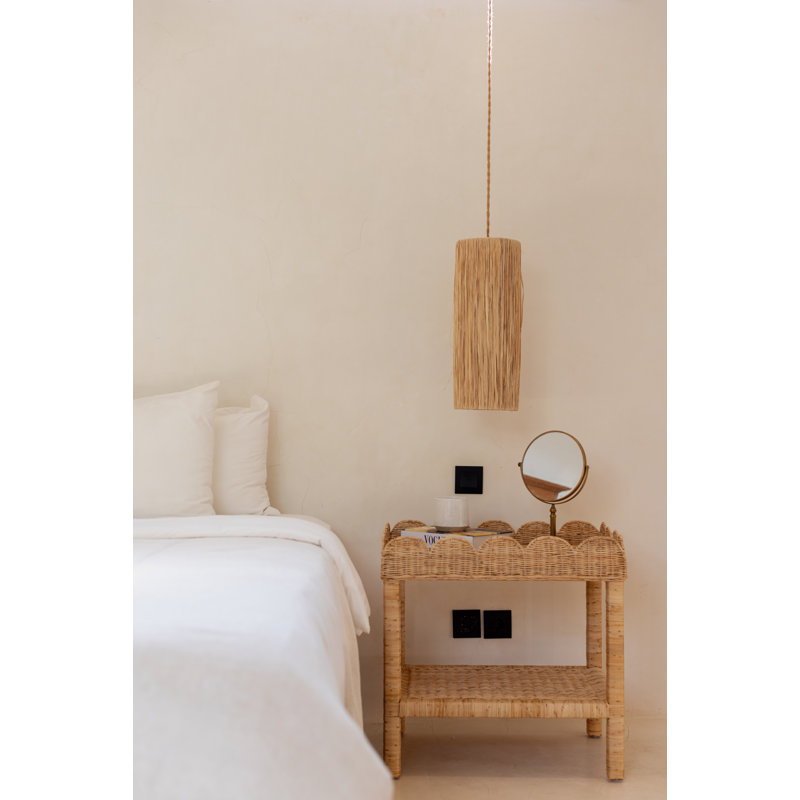 Zaara's Market Scallop Rattan Side Table | Wayfair