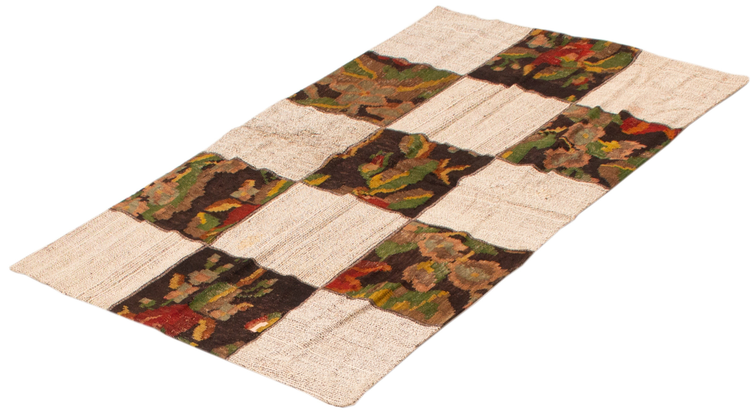 Rosalind Wheeler Alixzander Patchwork Handmade Flatweave Rectangle 3'10 ...