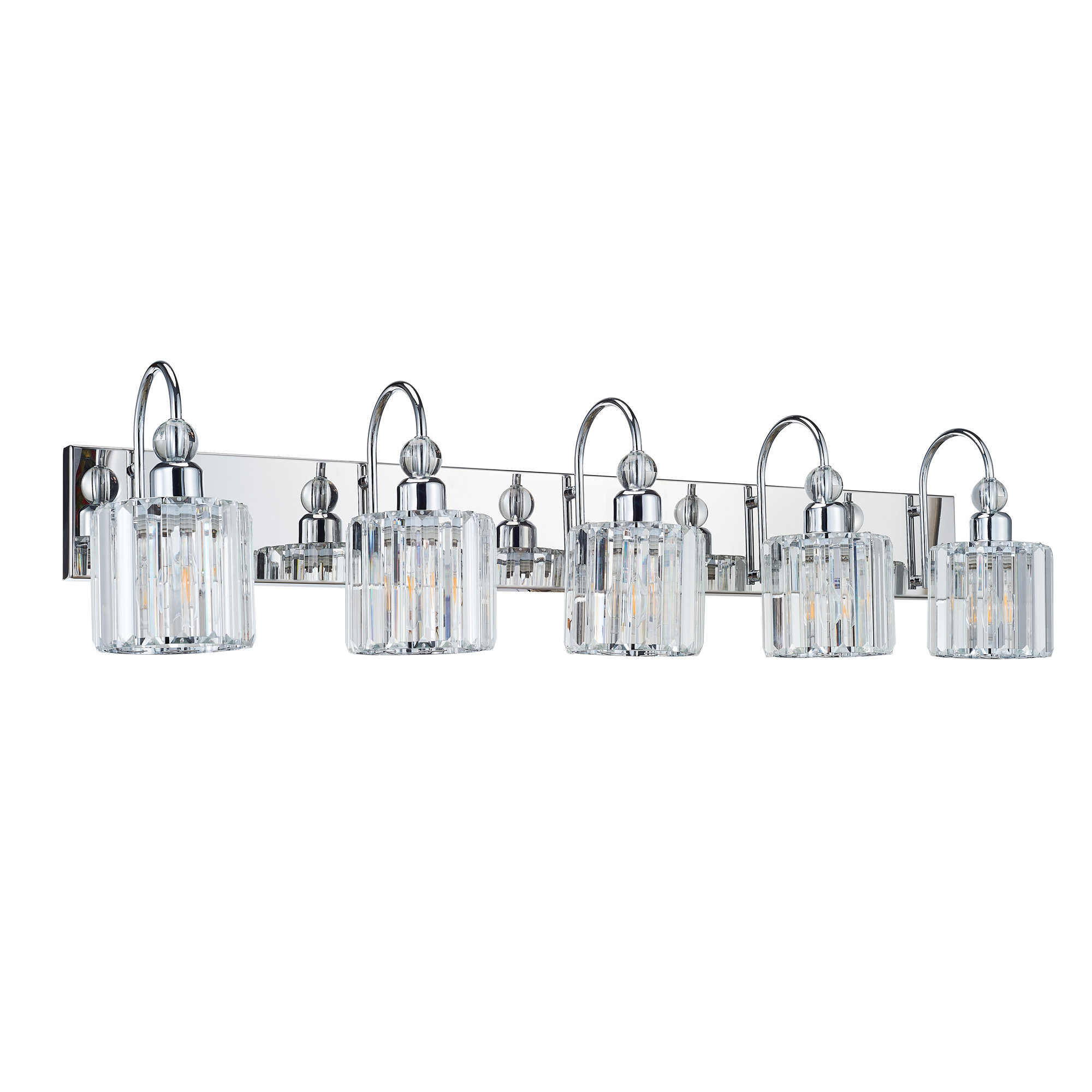 Modern Habitat Splat 5 - Light Dimmable LED Chrome Vanity Light | Wayfair