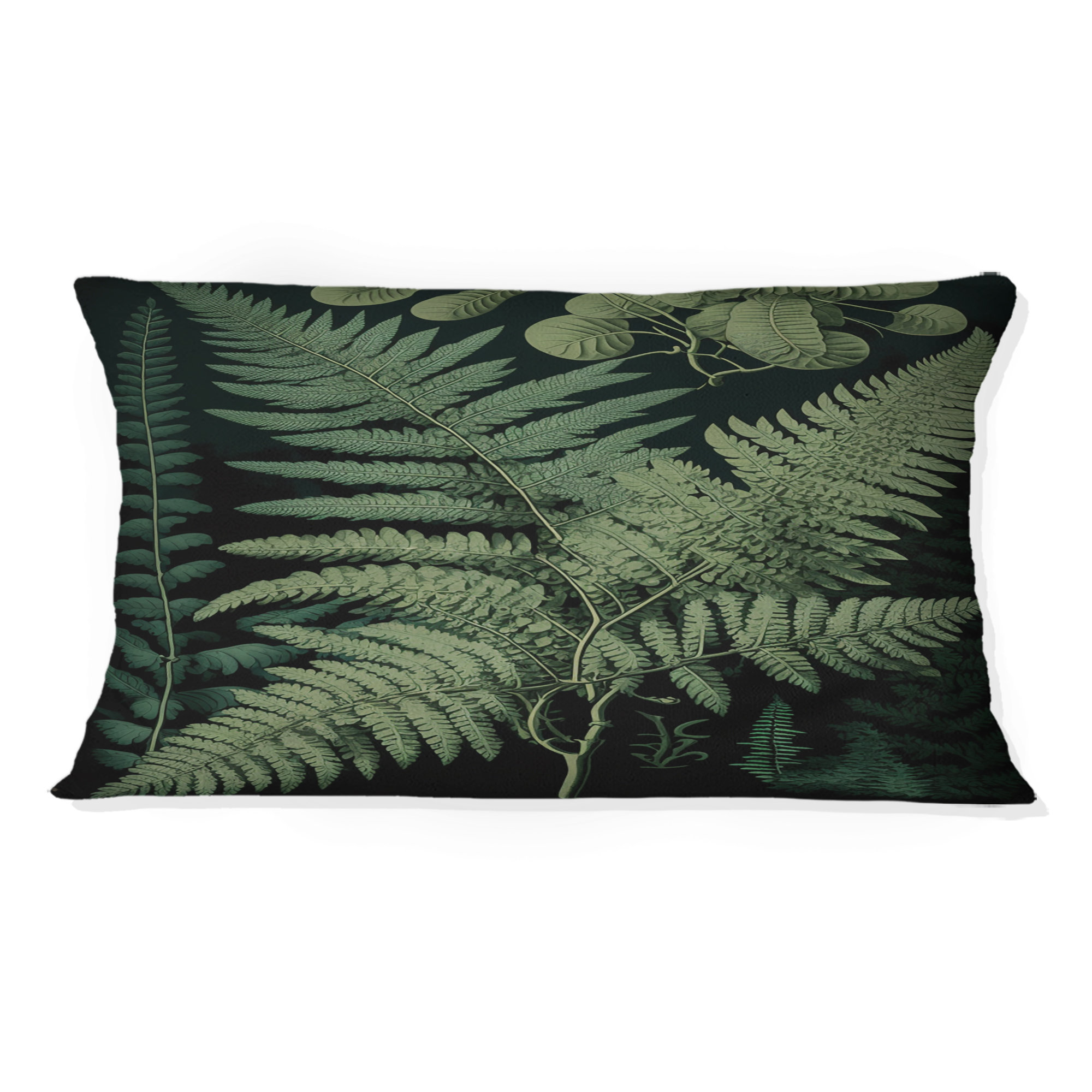 Design Art Fern On Retro Victorian Chart IV - Ferns Printed Throw ...