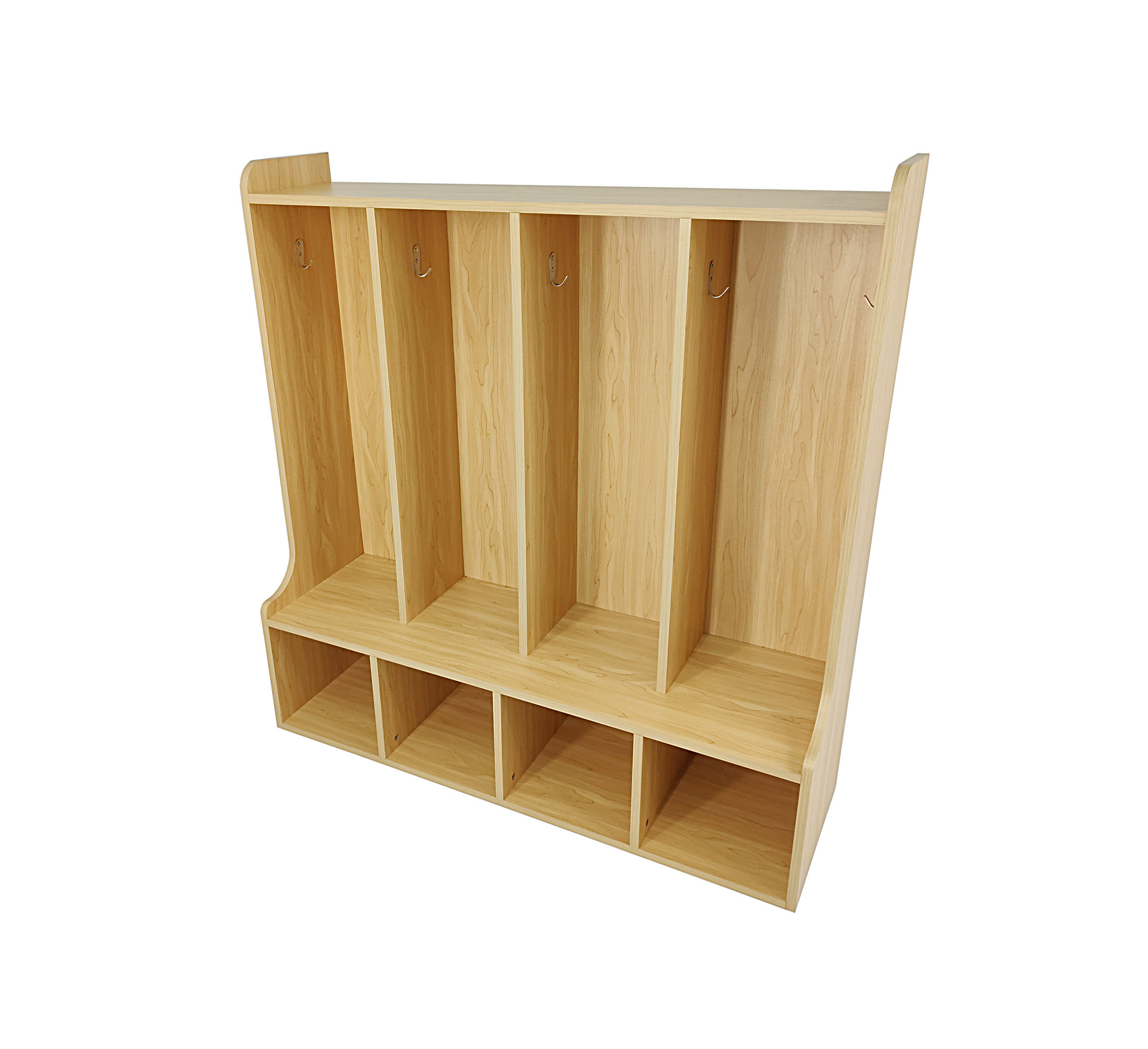 FixtureDisplays 4-Section Kids School Coat Locker 41" x 13" x 43" with ...