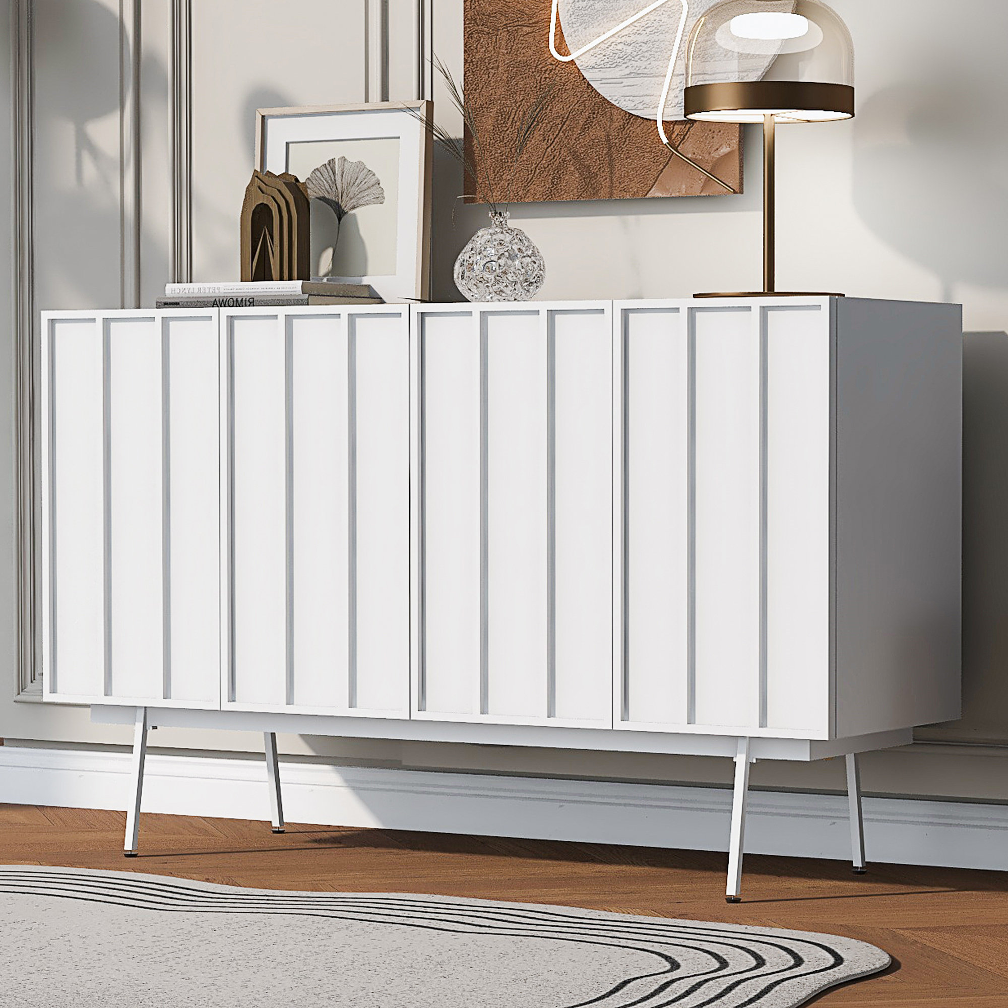 Corrigan Studio Modern Cabinet With 4 Doors - Wayfair Canada