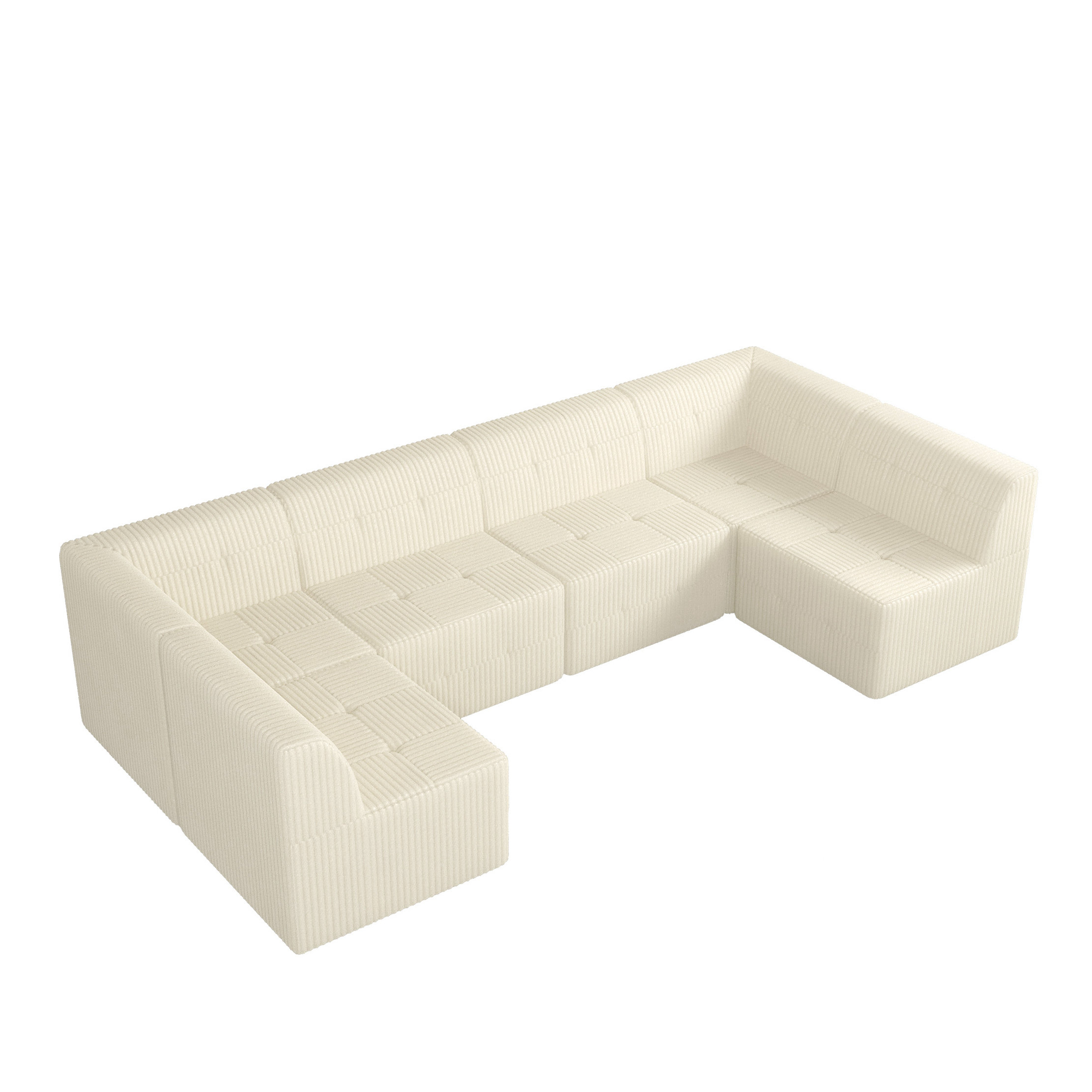 Latitude Run® U Shape Modular Sectional Sofa,Compressed Sectional Sofa Modern Minimalist Style ...