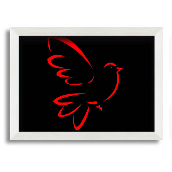 Harriet Bee Brunman Red Bird - Single Picture Frame Art Prints ...
