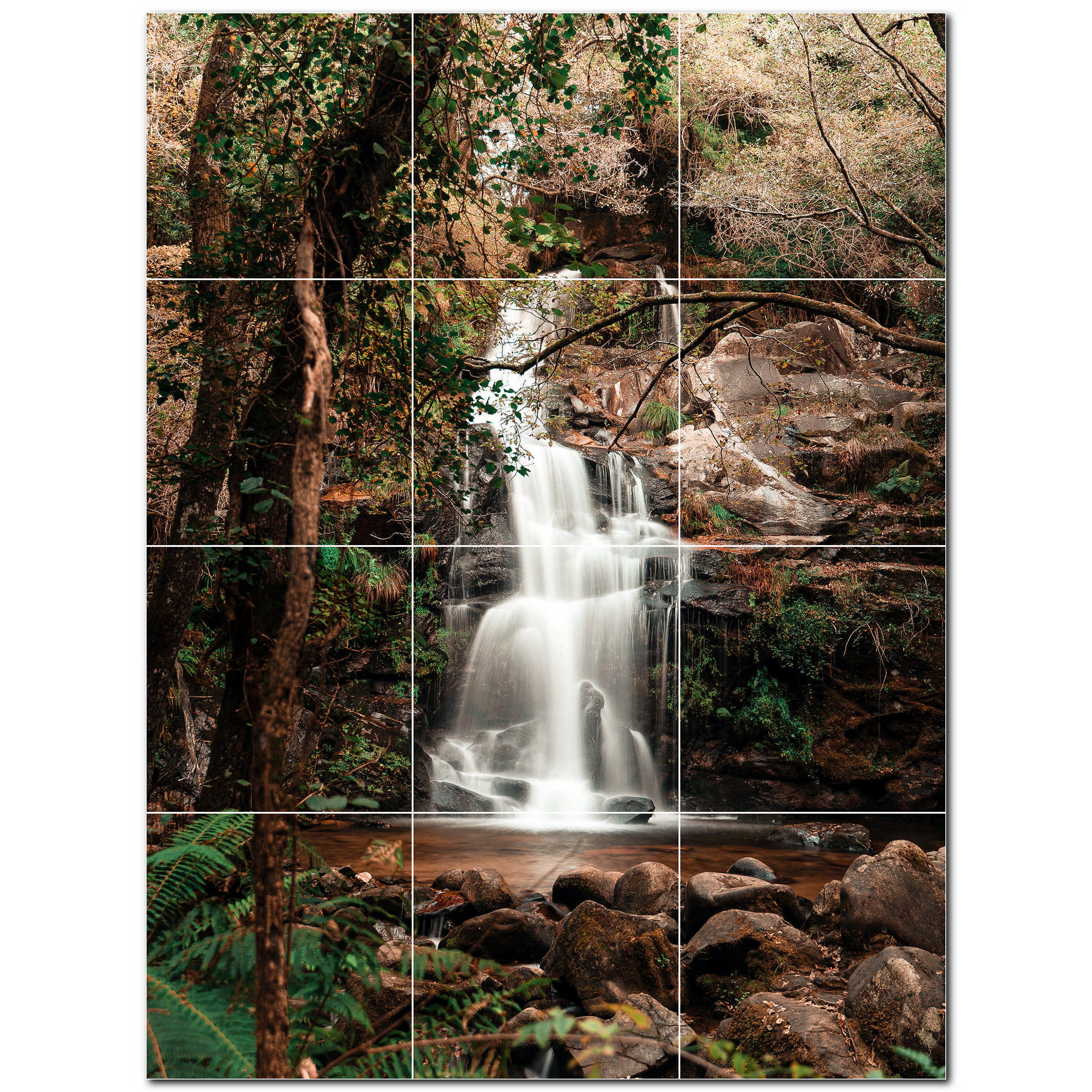 Picture-Tiles.com 18" x 24" Ceramic Waterfalls Photo Decorative Mural ...