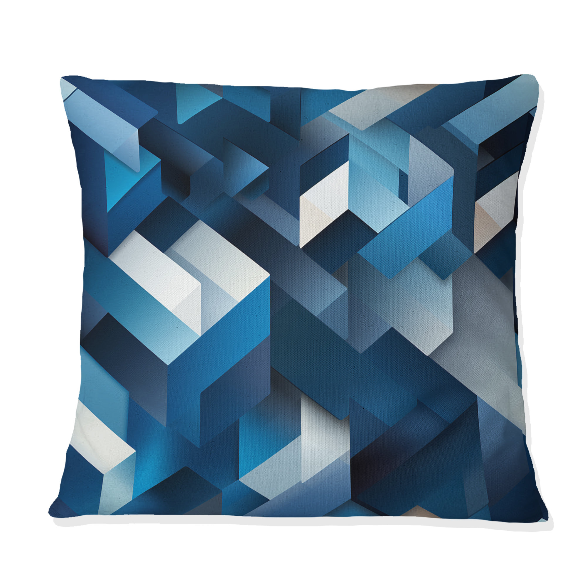 Design Art Minimalist White And Blue Polygons Geometric II - Geometric ...