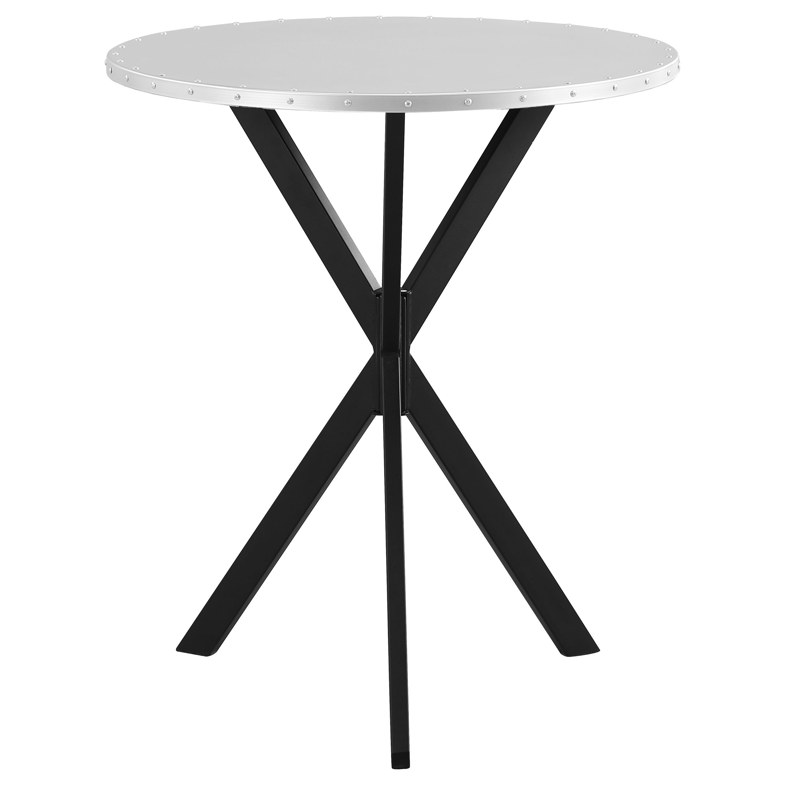 Winston Porter Kenzo Round 32-inch Galvanized Steel Bistro Bar Table ...