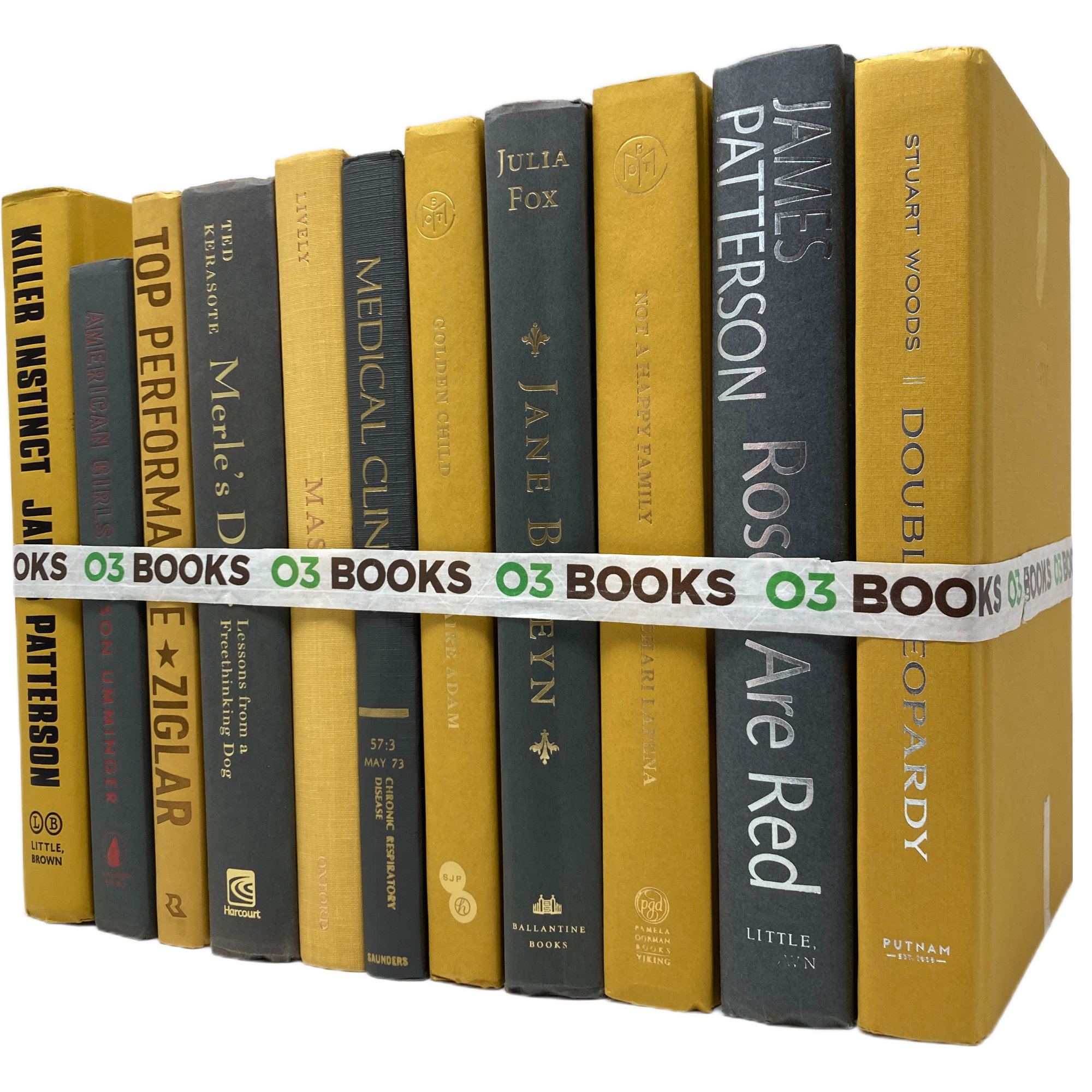 O3 Books Urban Edge Decorative Books Yellow and Gray | Wayfair
