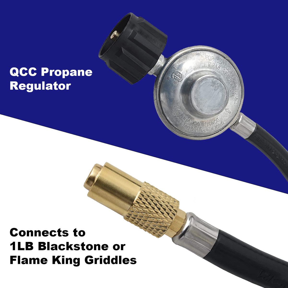 Flame King 6-Ft Propane Regulator Hose Adapter Connects to 20Lb Tank ...