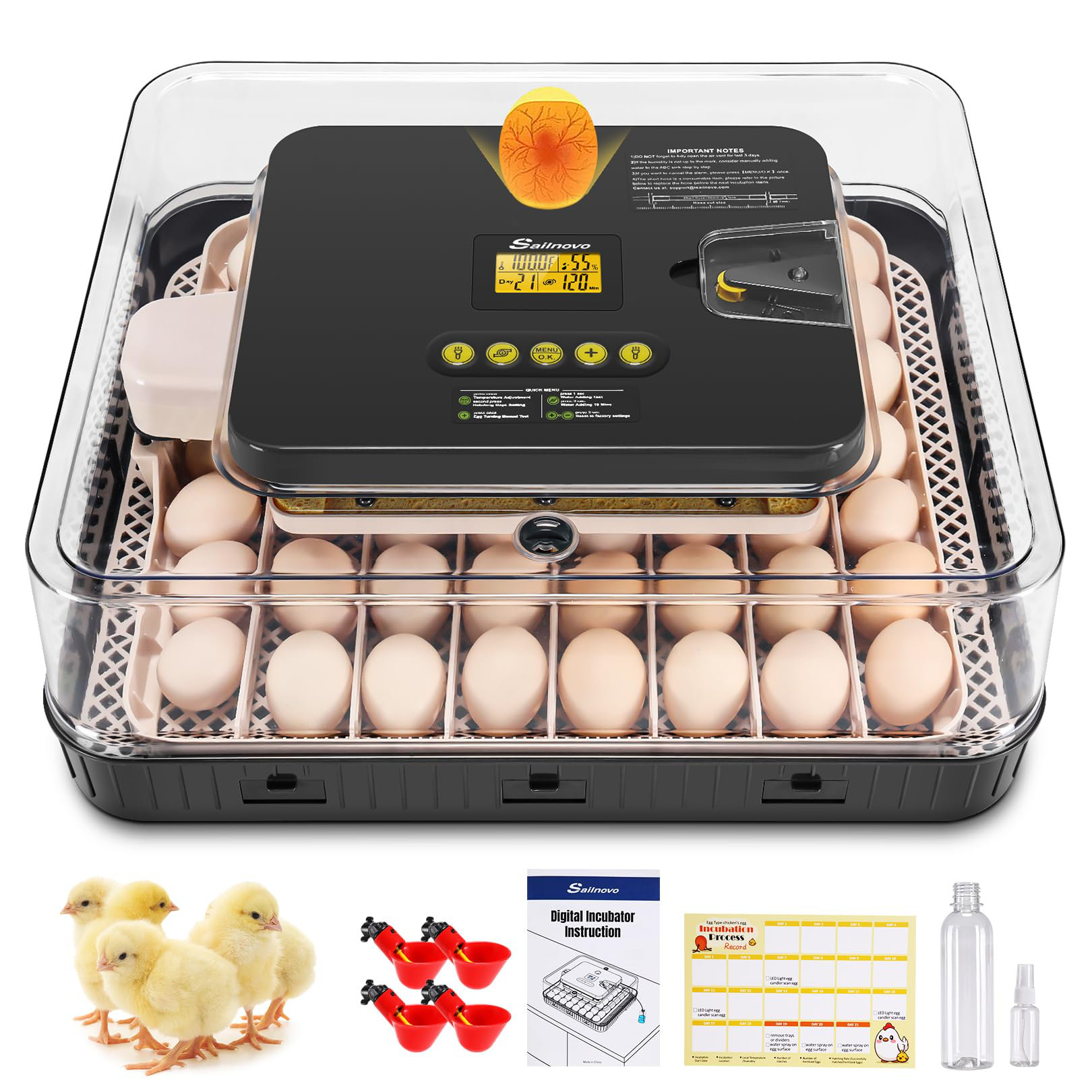 Tucker Murphy Pet™ 70 Egg Incubator For Hatching Eggs With Automatic ...